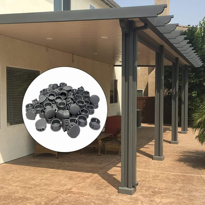 50 Pack Aluminum Patio Cover Replacement 5/8" Plugs – LB Structural Inc.